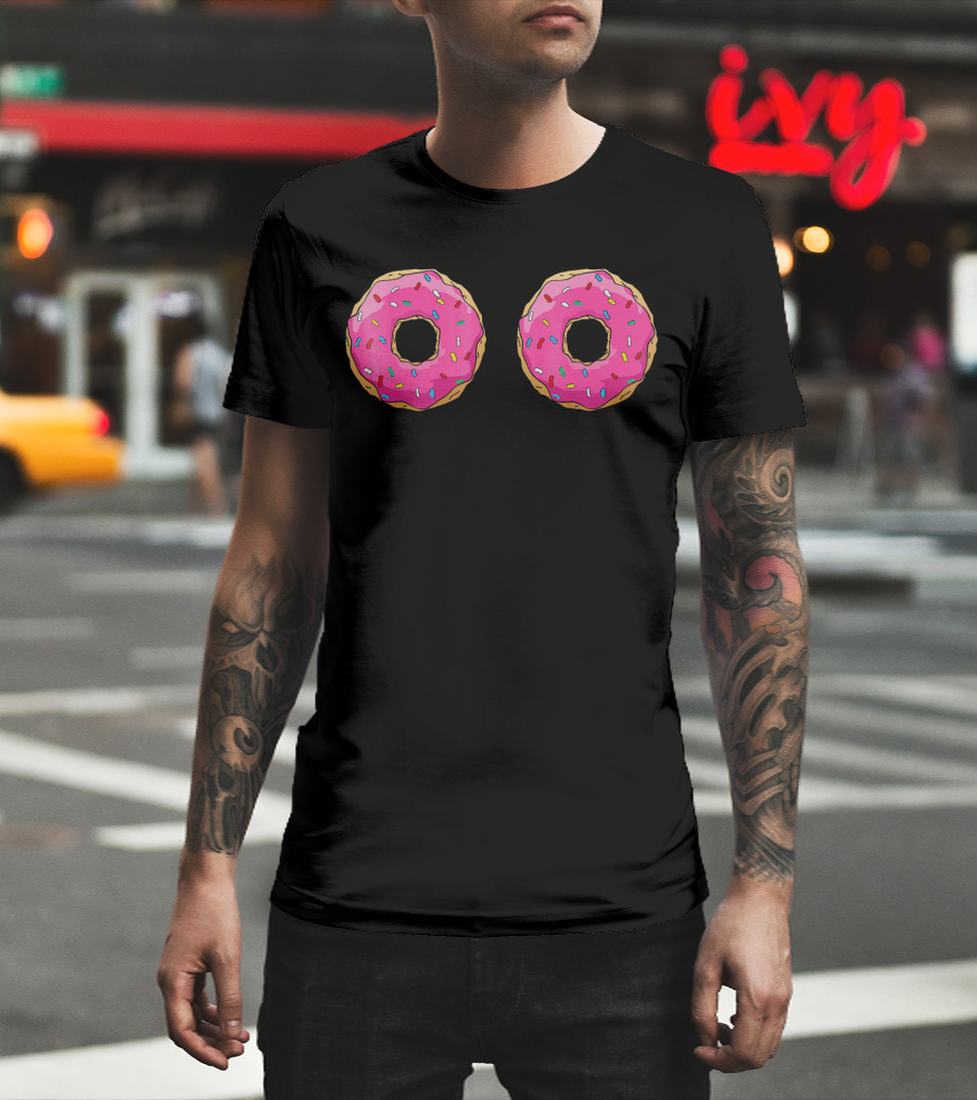 Funny Pink Sprinkle Donut Doughnut T-Shirt