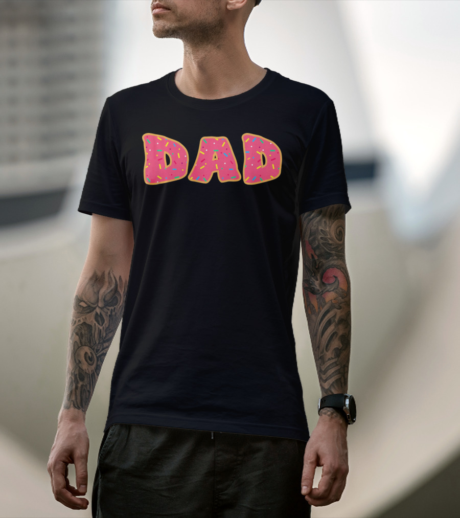Dad Daddy Funny Sprinkle Donut T-Shirt