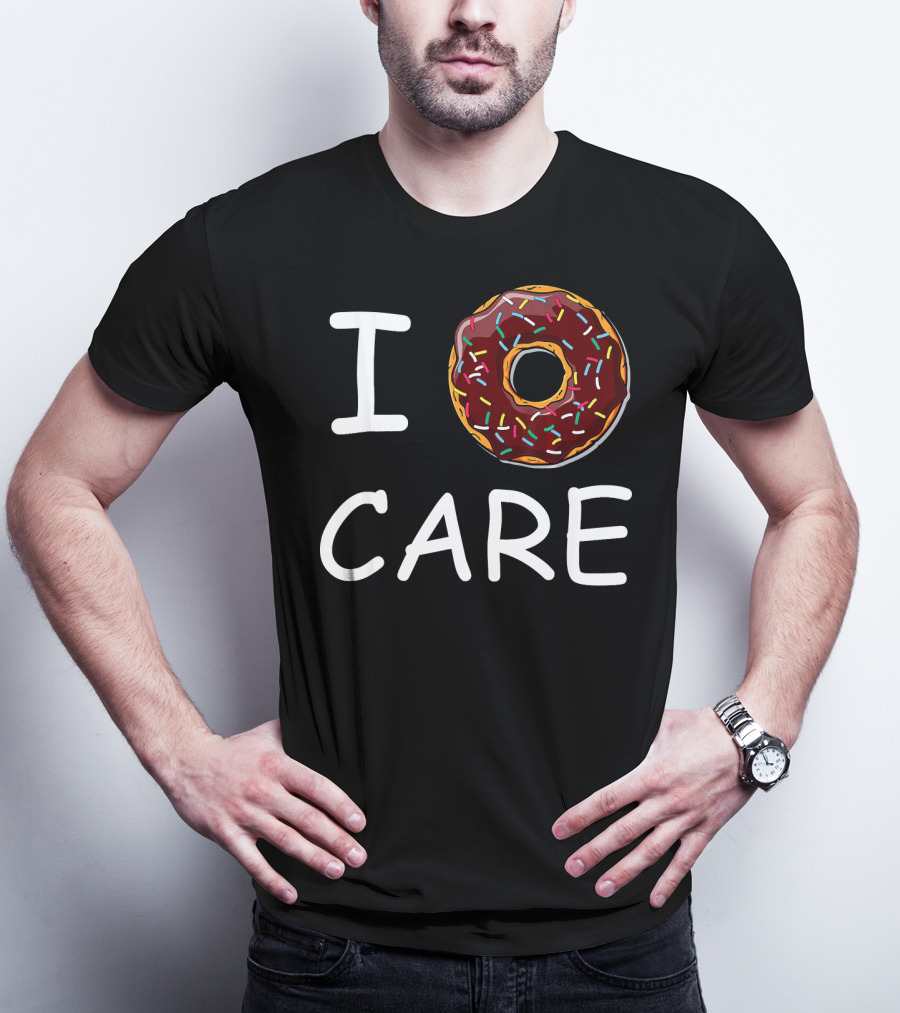 I Donut Care Sprinkles Donut Print T-Shirt