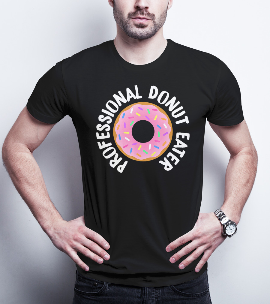 Professional Donut Eater Pink Sprinkle Donut T-Shirt