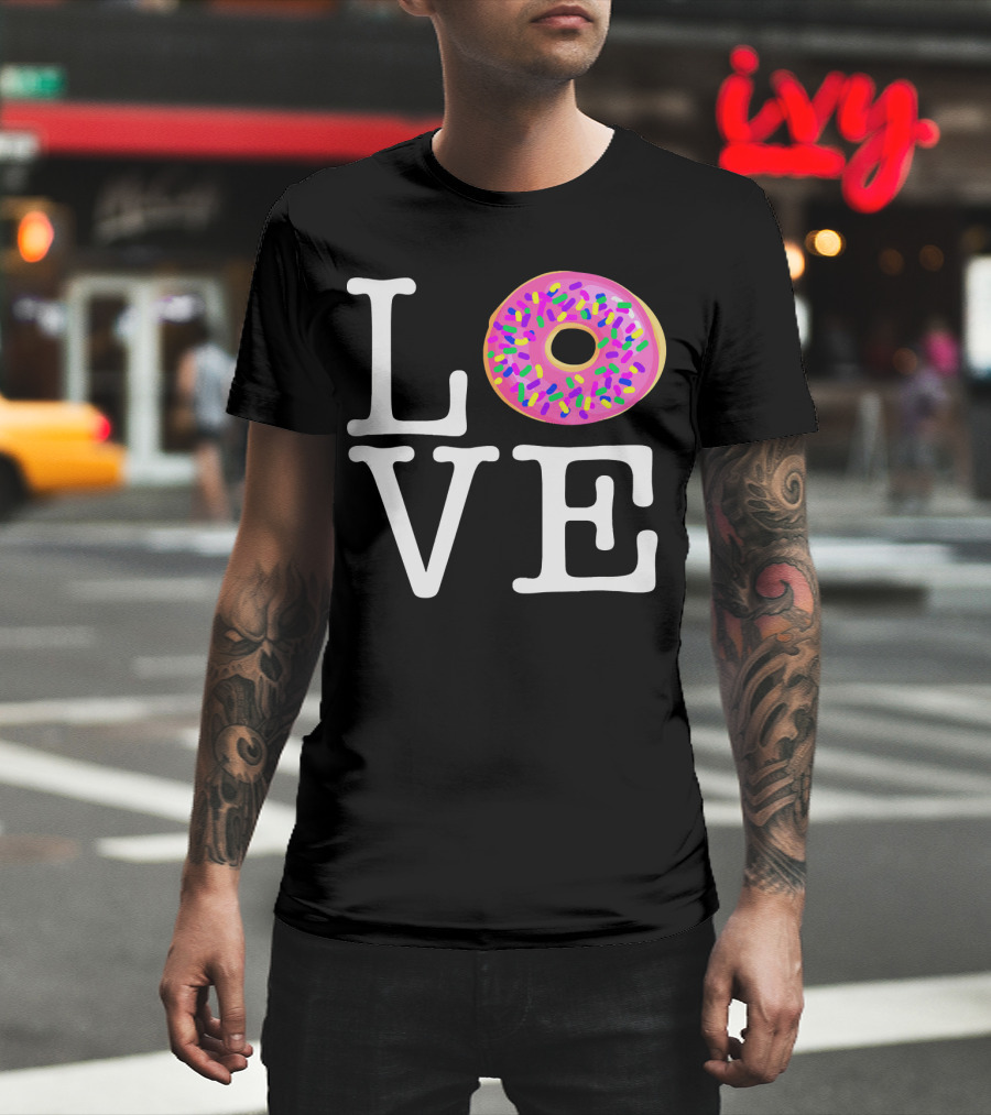 LOVE Donut Pink Sprinkles T-Shirt