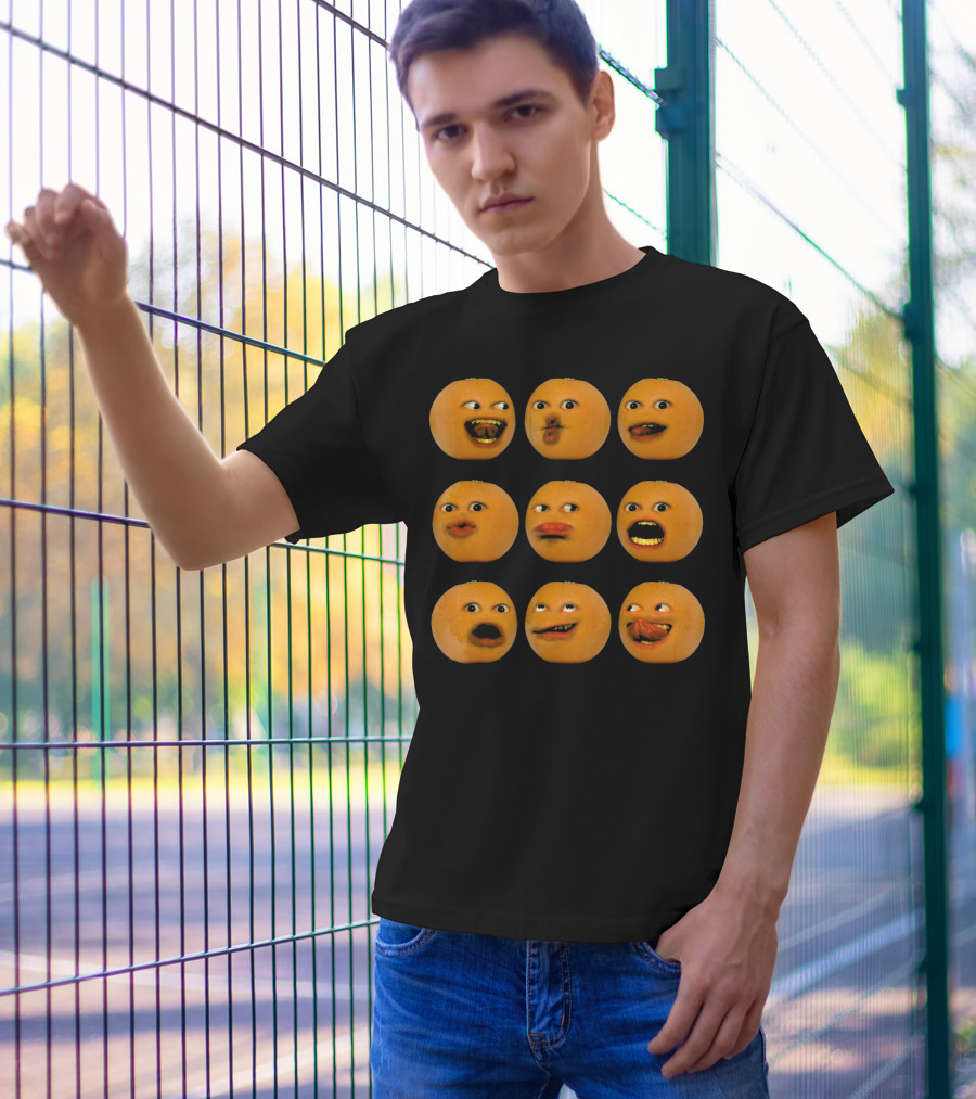Annoying Orange Funny Faces Emoji T-Shirt