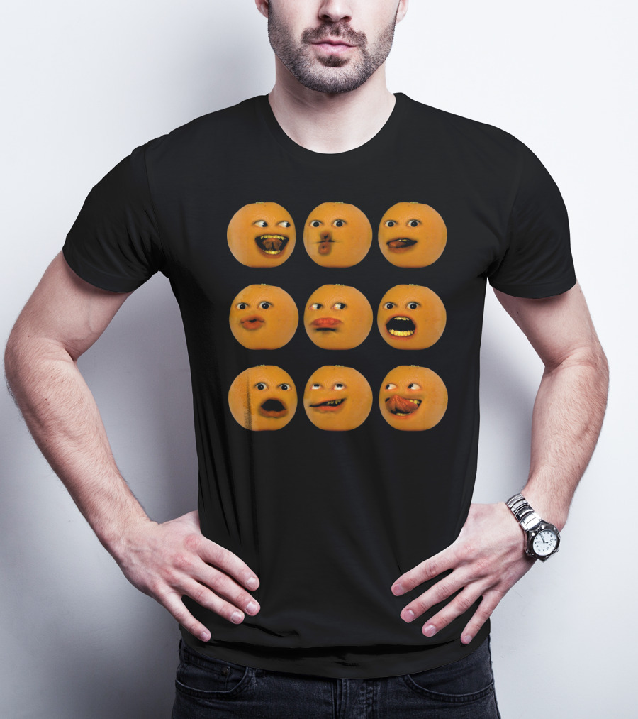 Annoying Orange Funny Faces Emoji T-Shirt