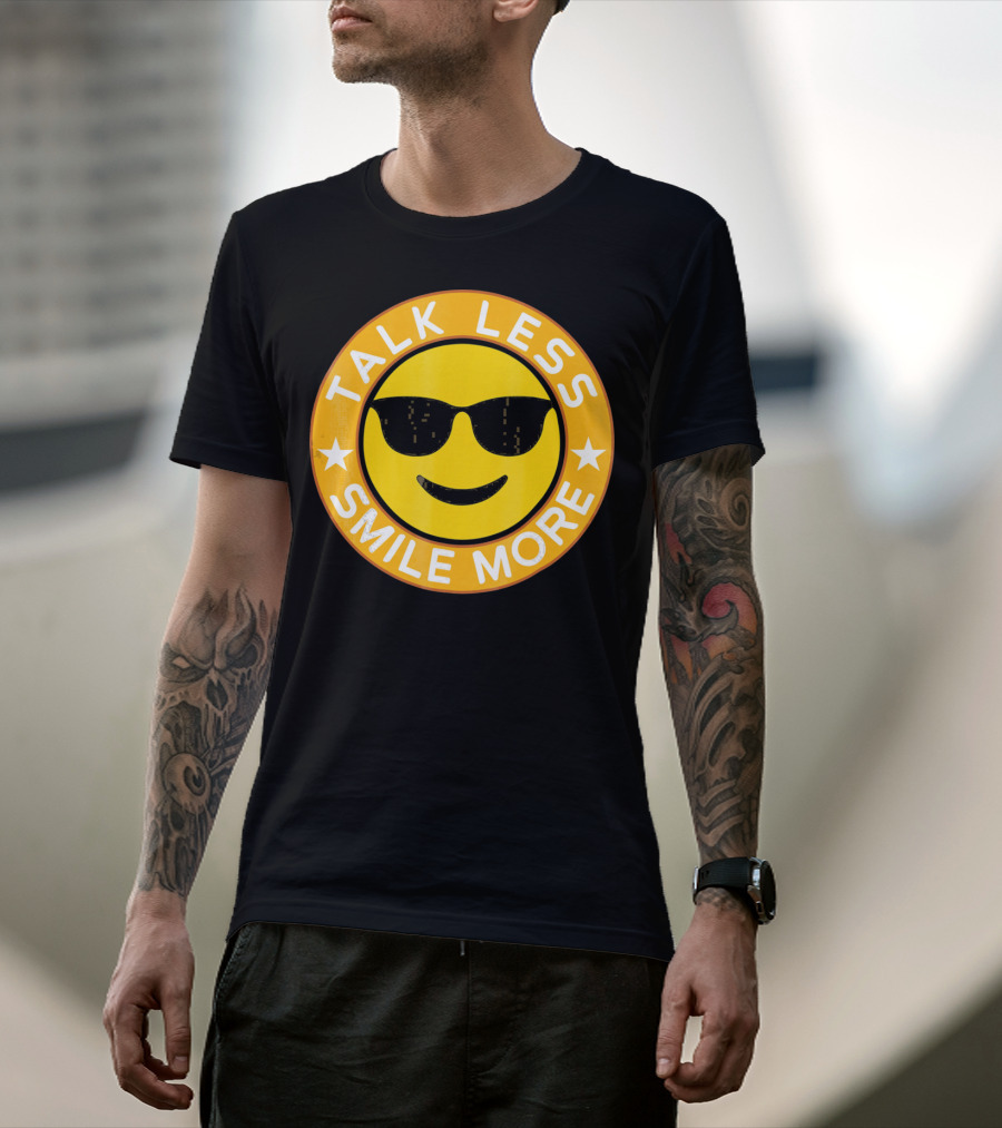 Talk Less Smile More Hamilton Yellow Emo Sunglasses Smile T-Shirt