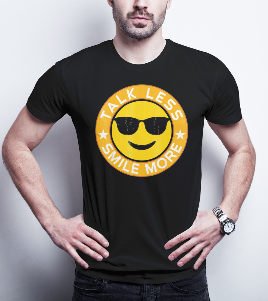 Talk Less Smile More Hamilton Yellow Emo Sunglasses Smile T-Shirt