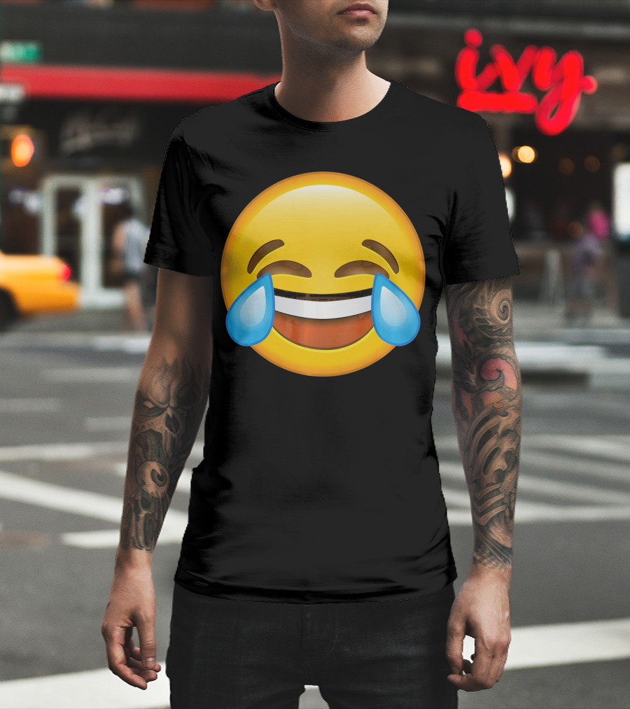 Funny Crying Tears Of Joy Laughing Emoji T-Shirt