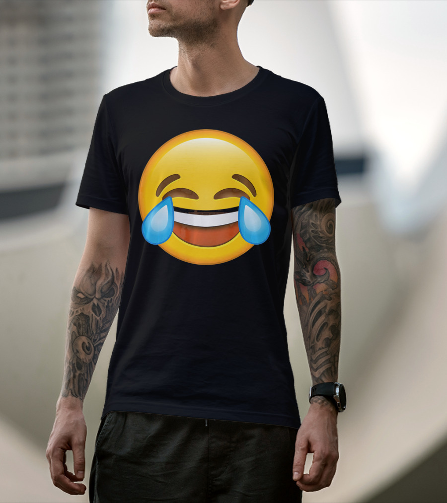 Funny Crying Tears Of Joy Laughing Emoji T-Shirt