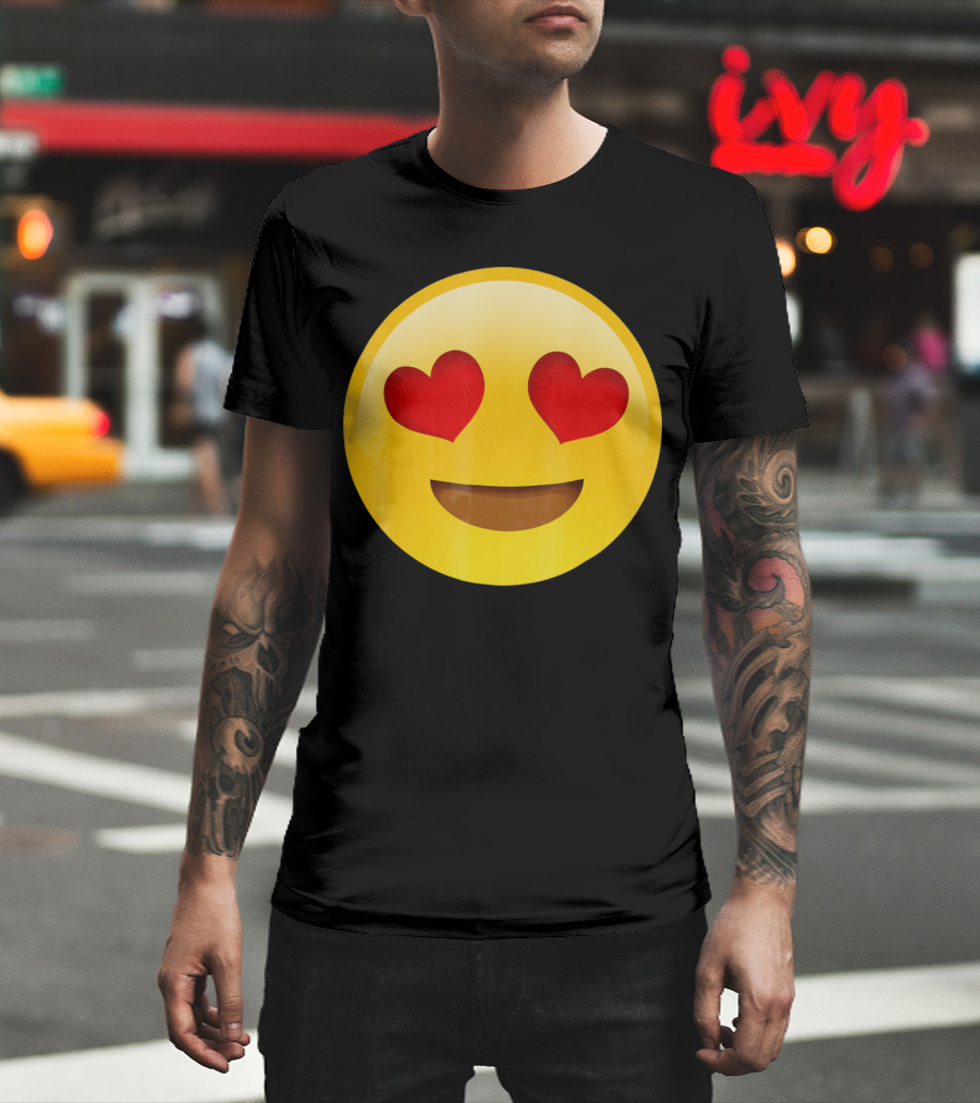 Emoji R Us Heart Eyes Smiley Love T-Shirt