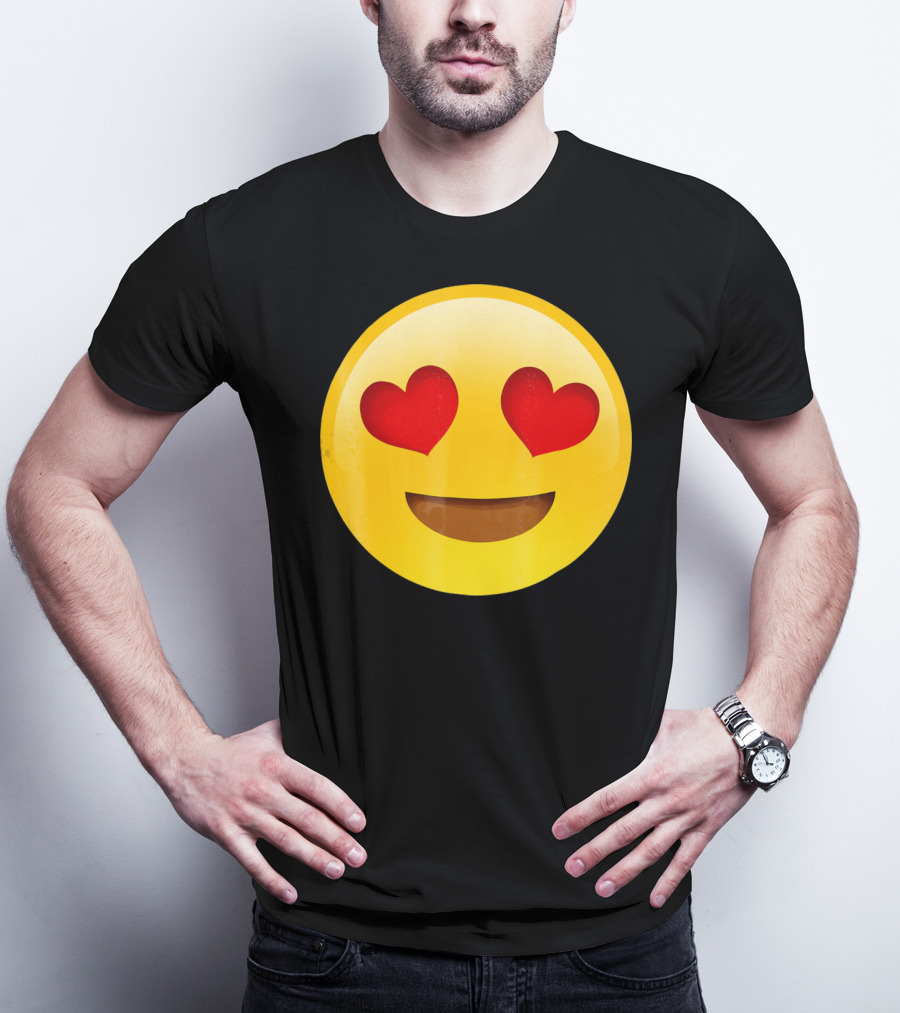 Emoji R Us Heart Eyes Smiley Love T-Shirt