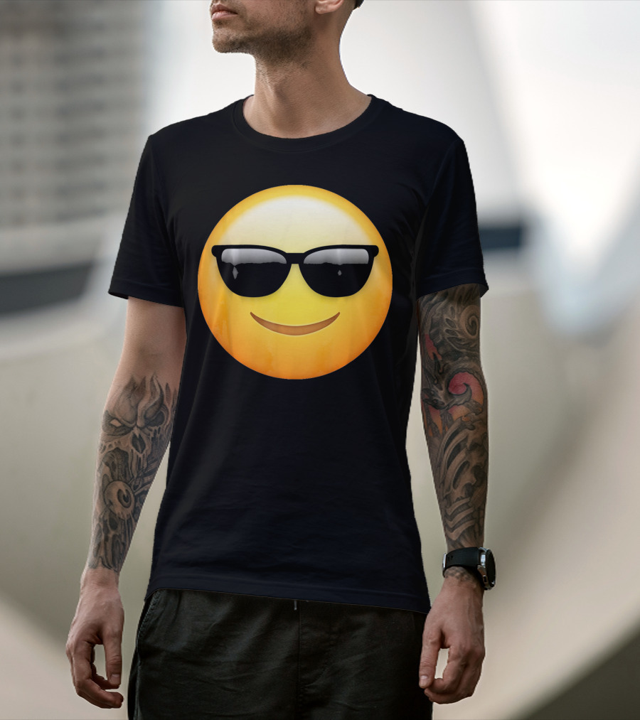 Sunglasses Emoji Cool Smiley Face T-Shirt