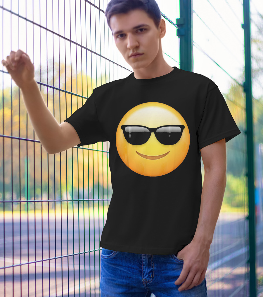 Sunglasses Emoji Cool Smiley Face T-Shirt