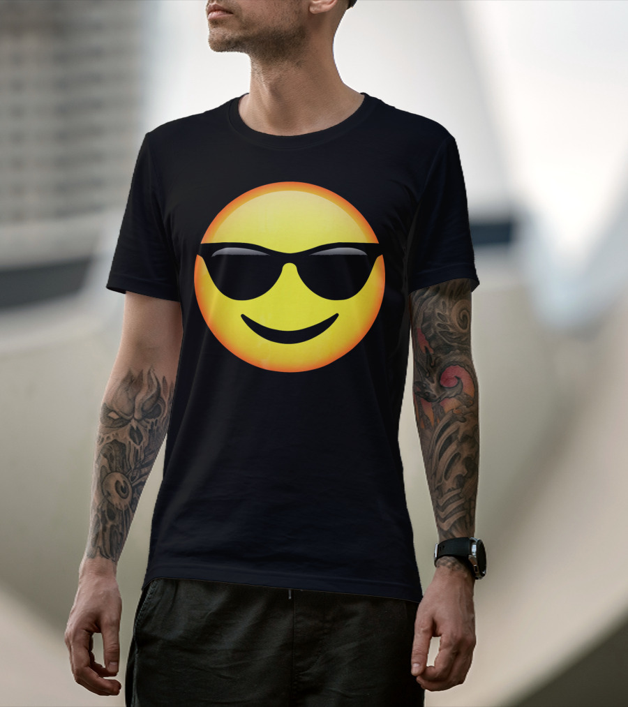 HD Emoji Sunglasses Face Emoticon T-Shirt