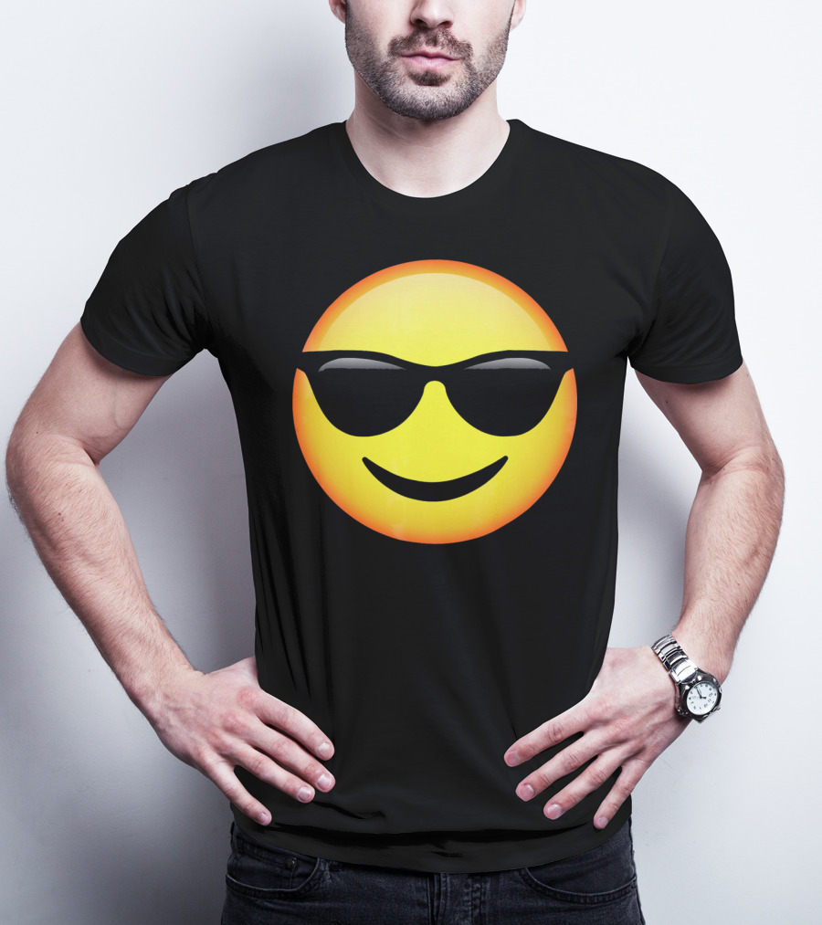 HD Emoji Sunglasses Face Emoticon T-Shirt