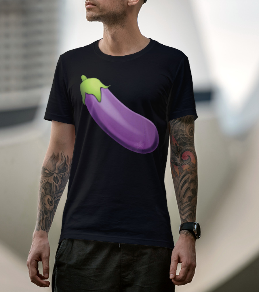 EmojiTees Bold Eggplant Emoji Weiner T-Shirt
