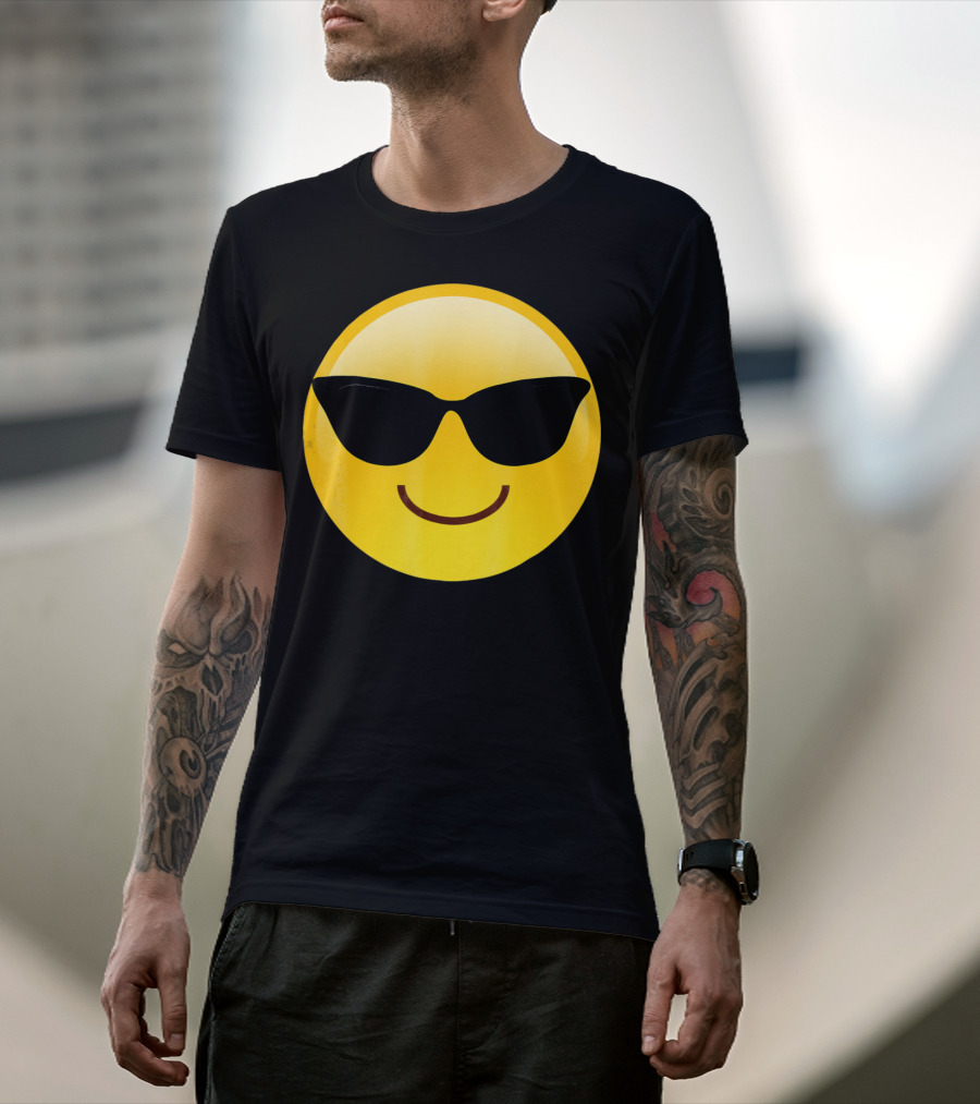 Cool Smiley Sunglasses Emoji Shades T-Shirt