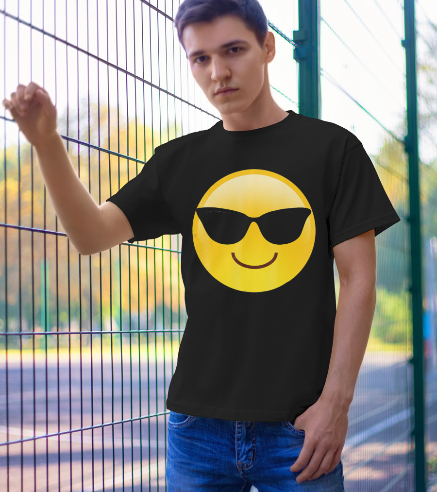 Cool Smiley Sunglasses Emoji Shades T-Shirt