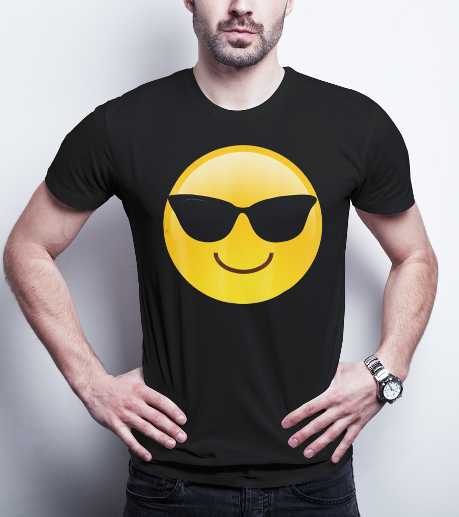 Cool Smiley Sunglasses Emoji Shades T-Shirt