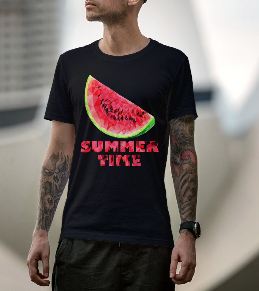 Watermelon Slice Summer Time Tro T-Shirt
