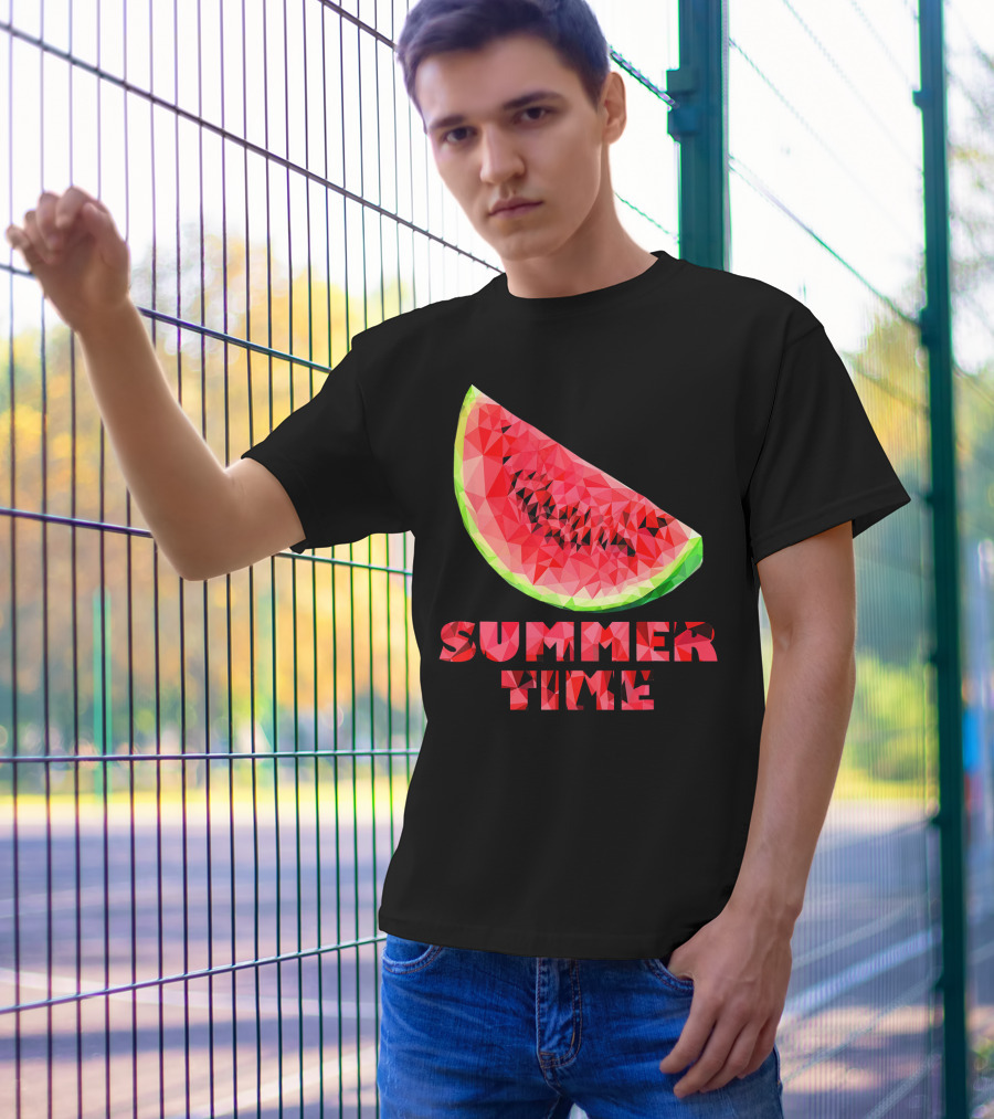 Watermelon Slice Summer Time Tro T-Shirt