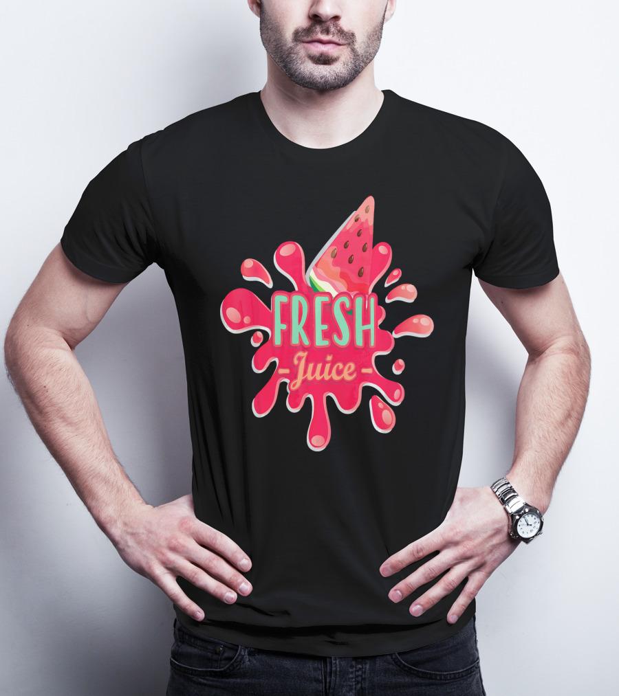 Fresh Juice Watermelon Splash Vegan T-Shirt