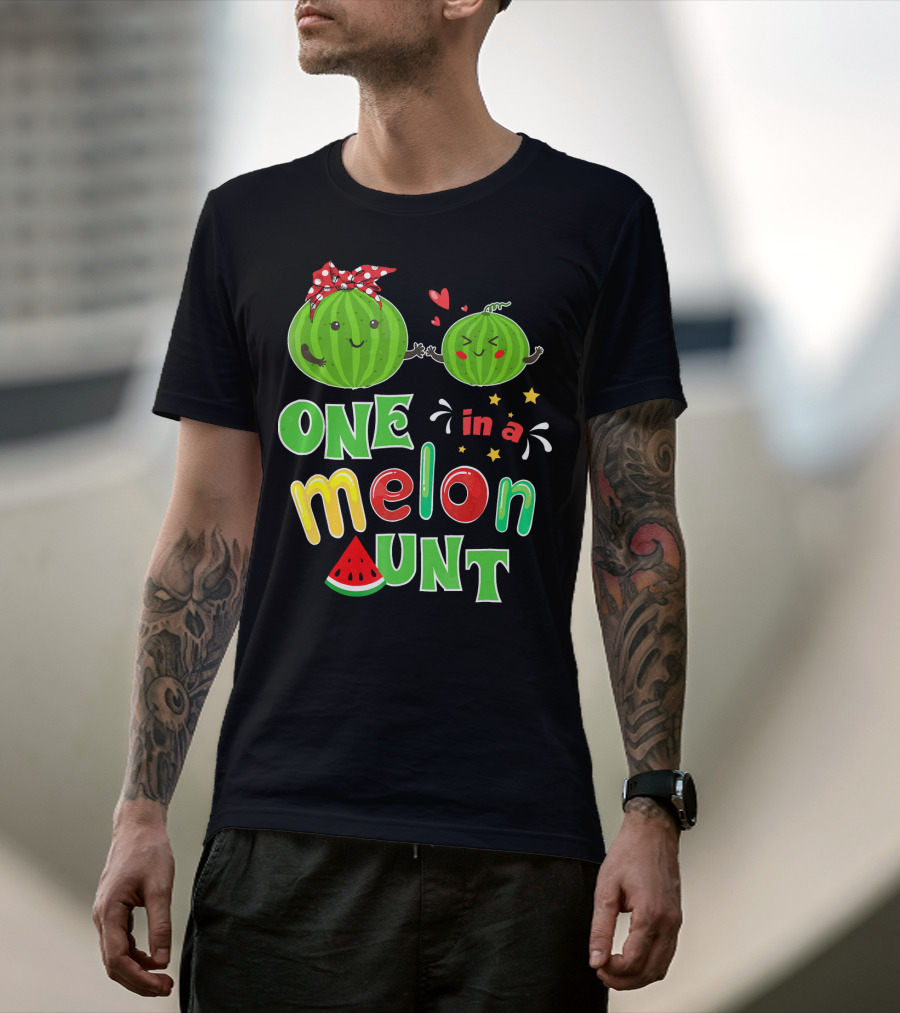 One In A Melon Aunt Watermelon Summer Tropical T-Shirt