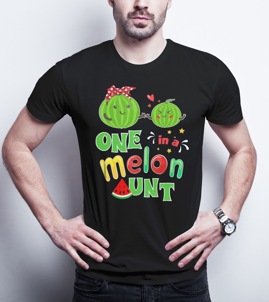 One In A Melon Aunt Watermelon Summer Tropical T-Shirt