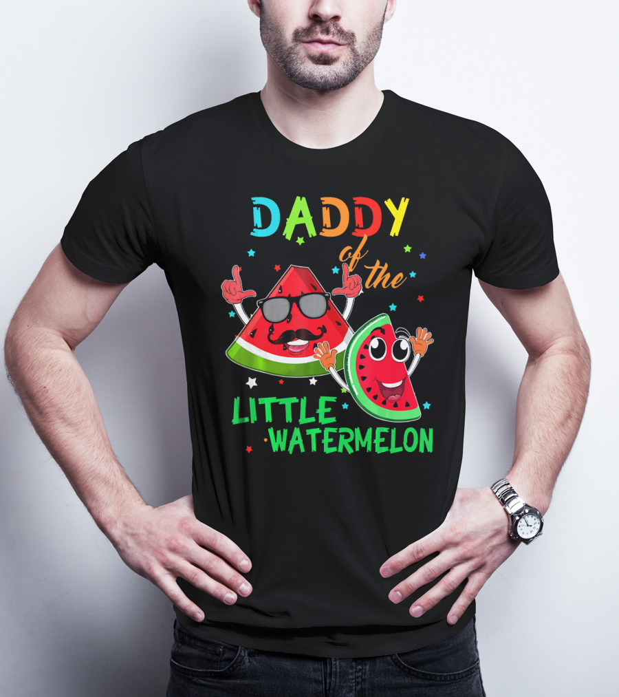 Daddy Of The Little Watermelon Fun Birthday T-Shirt