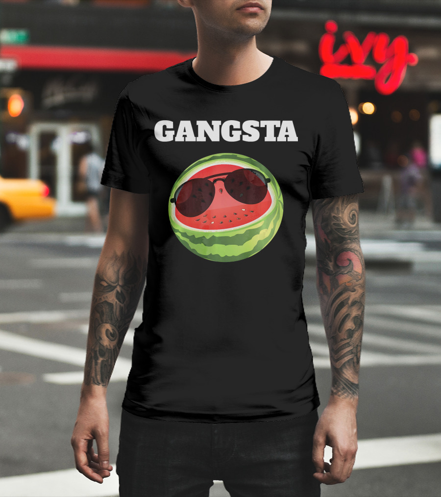 Gangsta Watermelon Sunglasses T-Shirt