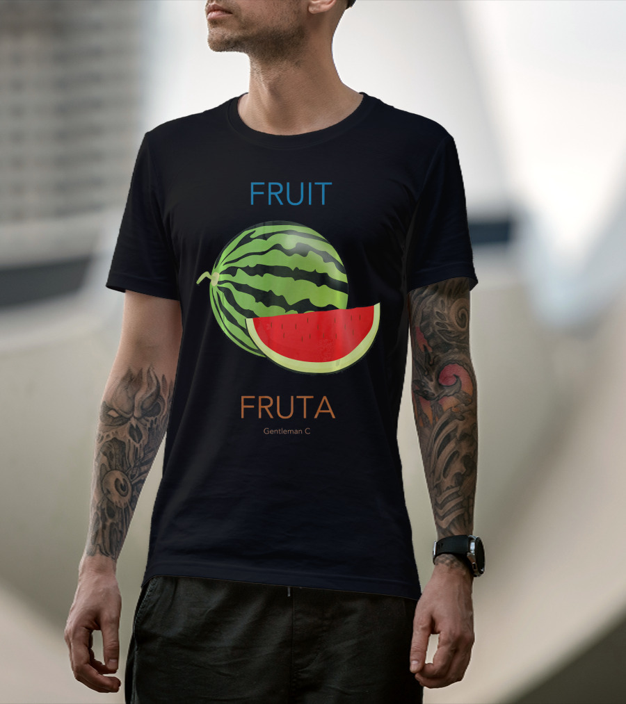 Fruit Fruta Watermelon Sandia Gentleman C T-Shirt