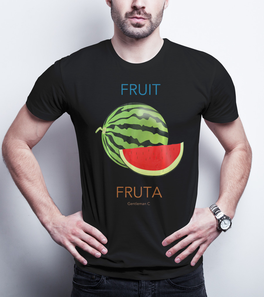 Fruit Fruta Watermelon Sandia Gentleman C T-Shirt