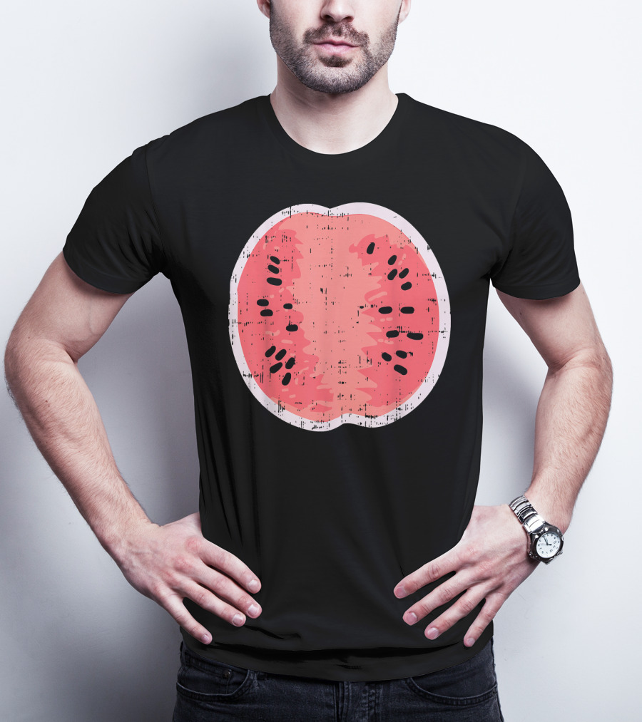 Watermelon Funny Fruit Lazy DIY Easy Food T-Shirt