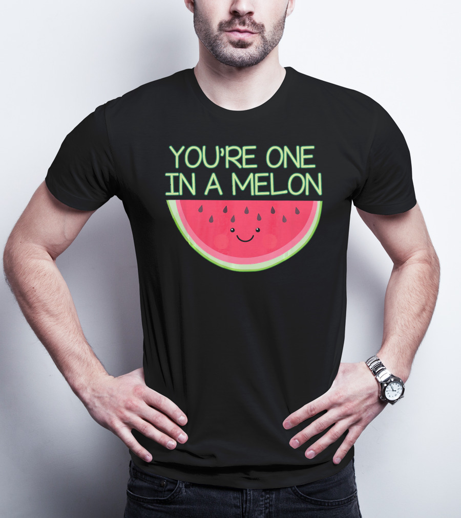 You're One In A Melon Kawaii Cute Watermelon Smile T-Shirt
