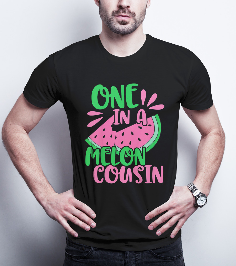 One In A Melon Cousin Kids Cute Watermelon T-Shirt