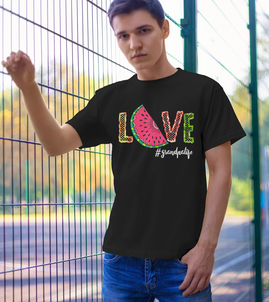Love Watermelon #Grandpalife Summer T-Shirt