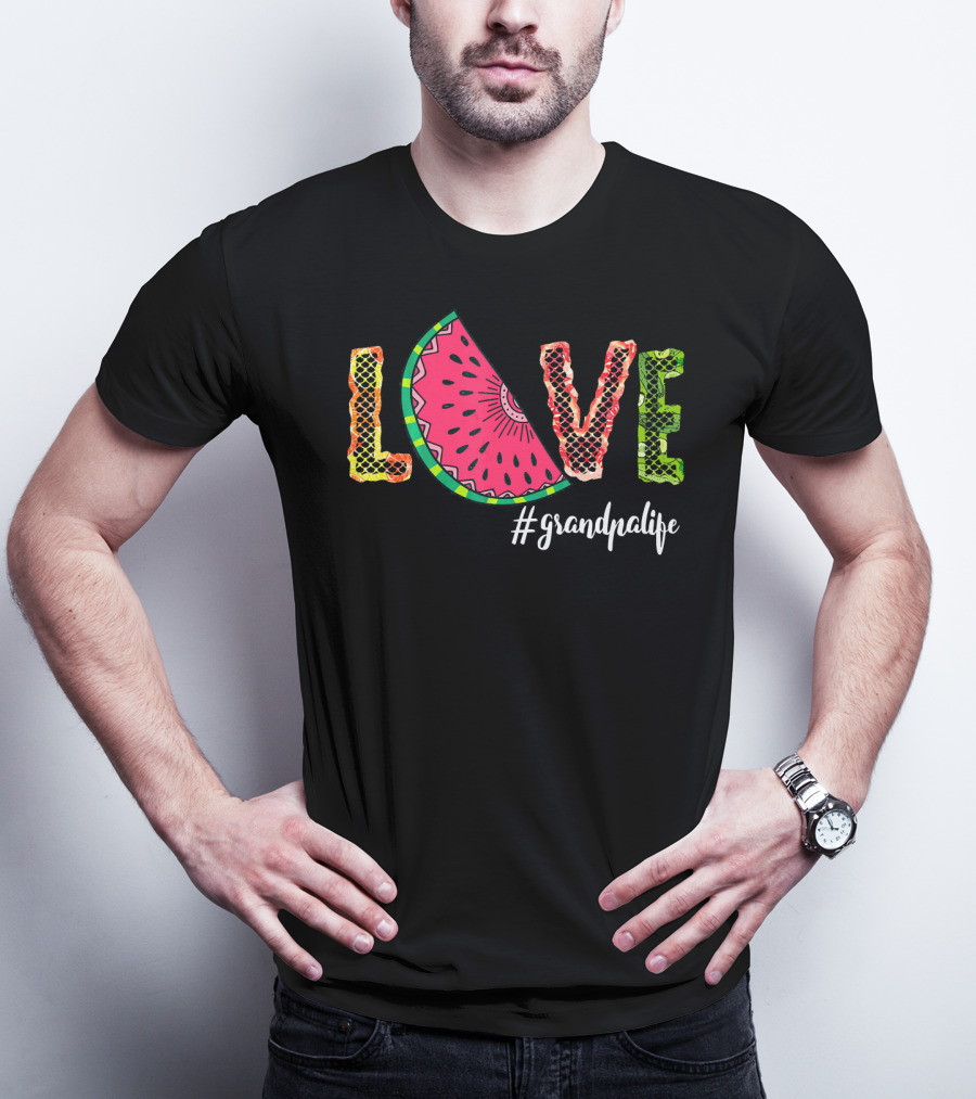 Love Watermelon #Grandpalife Summer T-Shirt
