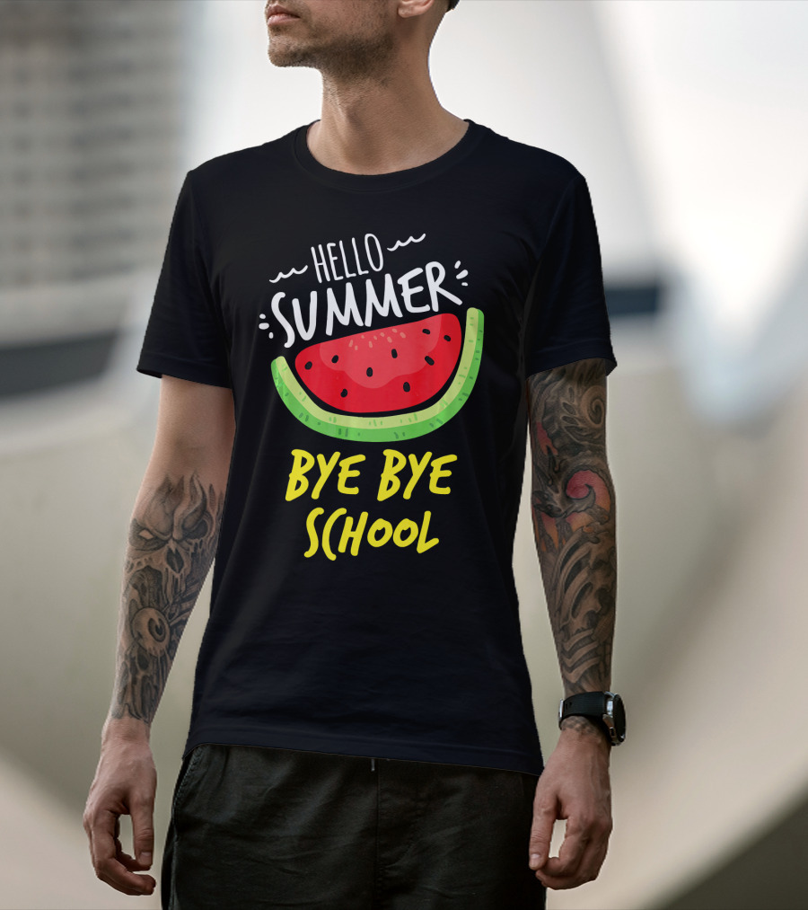 Hello Summer Bye Bye School Watermelon T-Shirt