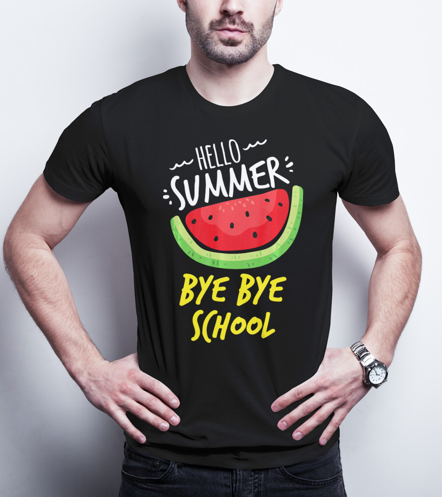 Hello Summer Bye Bye School Watermelon T-Shirt