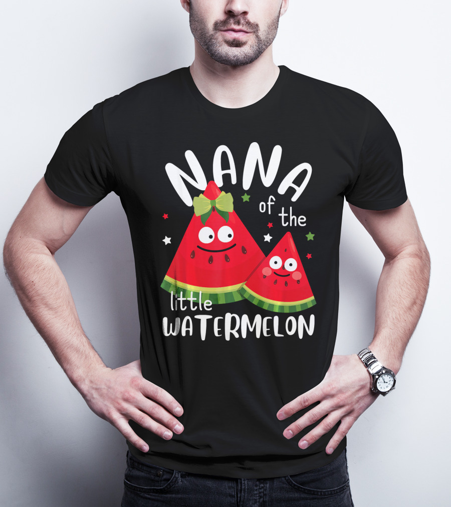 Nana Of The Little Watermelon Summer Fru Happy Characters T-Shirt