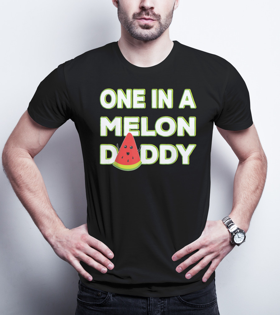 One In A Melon Daddy Funny Watermelon Men's T-Shirt