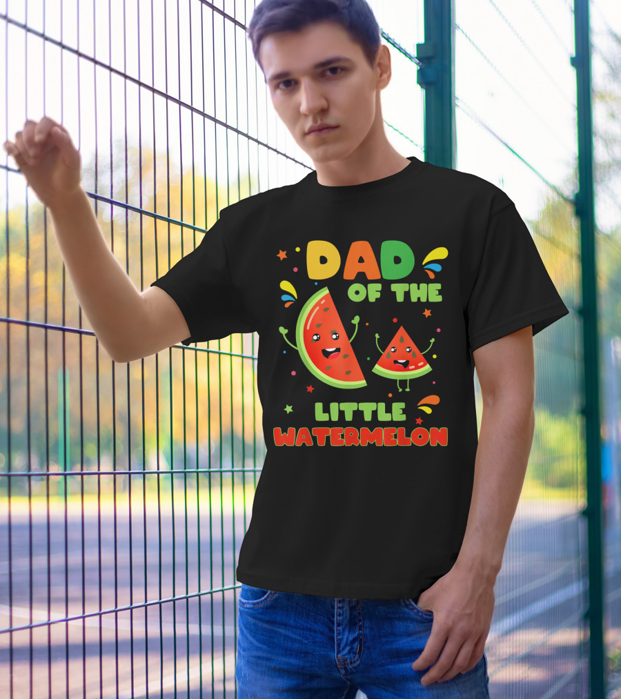Dad Of The Little Watermelon Cute Fruit T-Shirt
