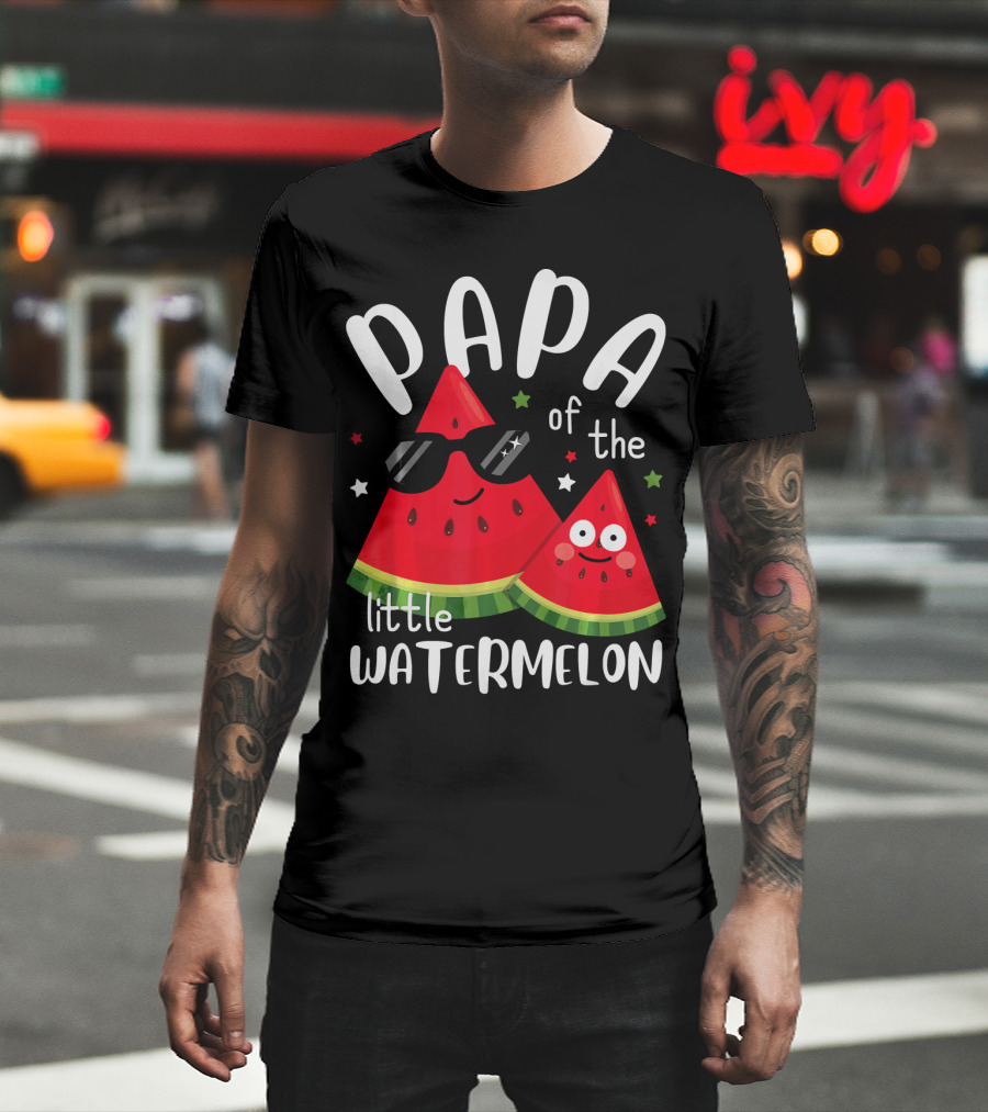 Papa Of The Little Watermelon T-Shirt