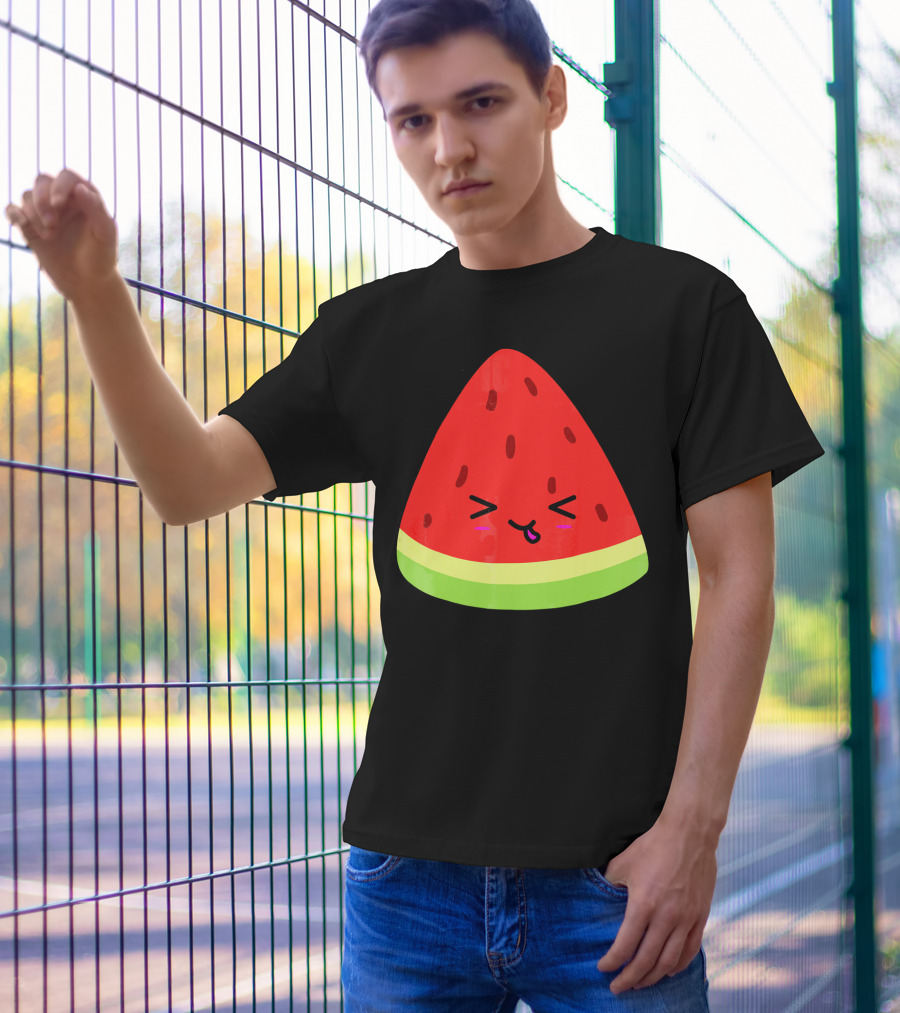 Kevin The Watermelon Cute Smiley Face T-Shirt