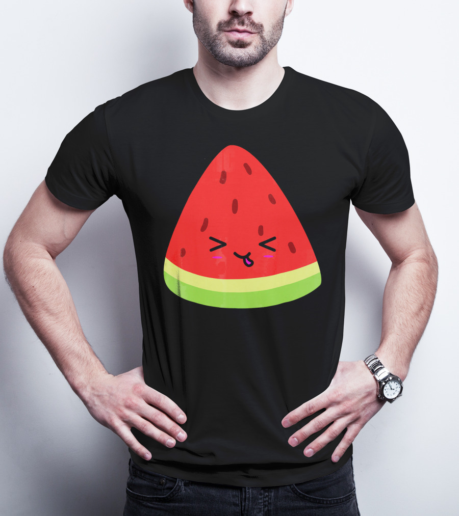Kevin The Watermelon Cute Smiley Face T-Shirt