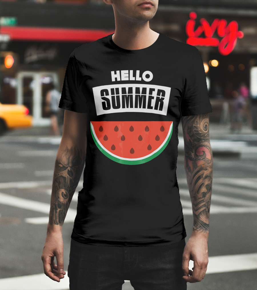Hello Summer Watermelon Slice T-Shirt