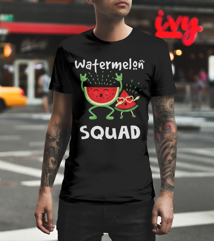 Watermelon Squad Funny Party Characters T-Shirt