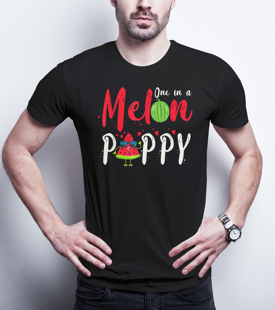 One In A Melon Pappy Watermelon Slice Cartoon T-Shirt