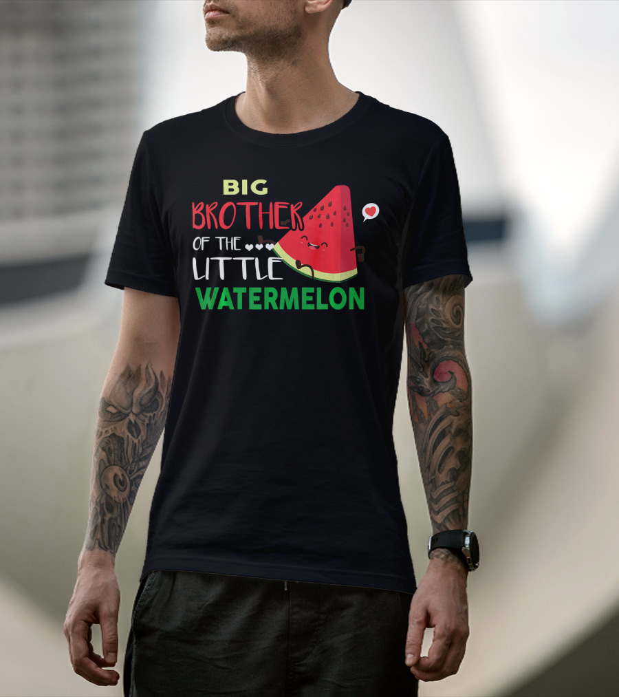 Big Brother Of The Little Watermelon Birthday Fun T-Shirt