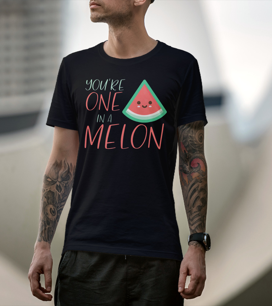 You're One In A Melon Funny Cute Watermelon Slice T-Shirt