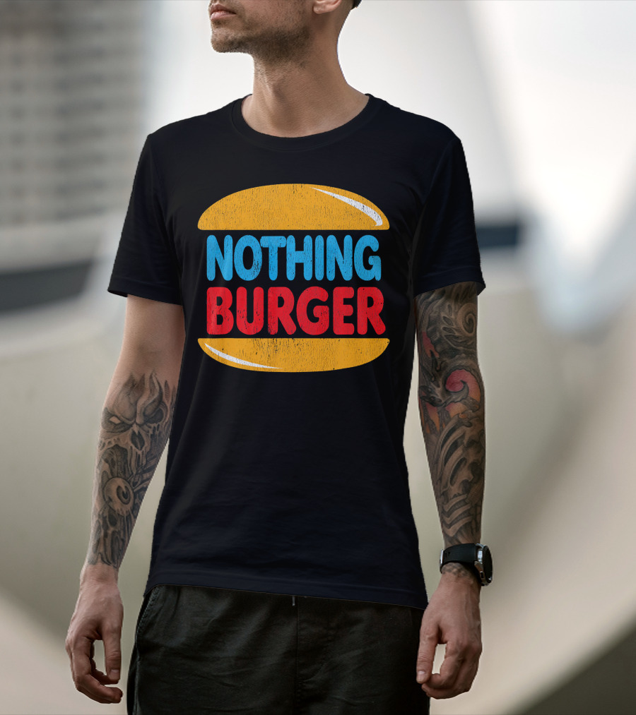 Nothing Burger Retro Style Text In Bold Colors T-Shirt