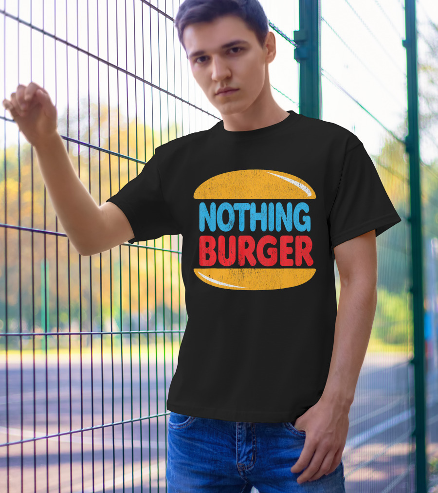 Nothing Burger Retro Style Text In Bold Colors T-Shirt